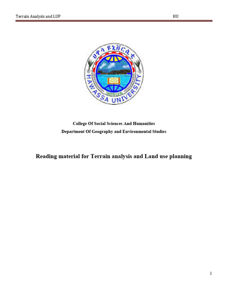 Terrain Analysis & Land Use Planning (2)[1] | PDF | Contour Line ...