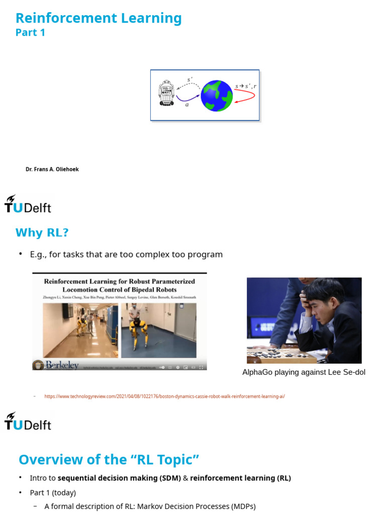 CSE2530 Reinforcement Learning 2025 P1+2 | PDF | Reinforcement | Learning