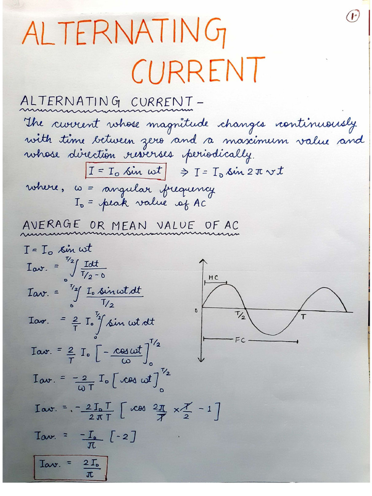Chapter 7 Alternating Current | PDF