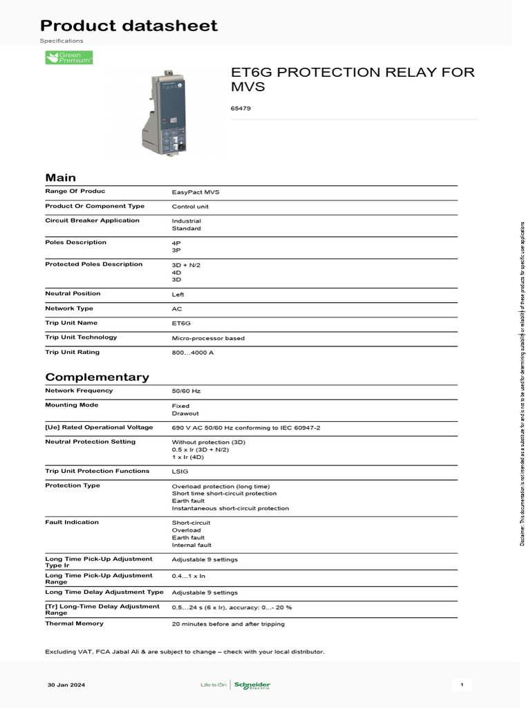 Schneider Electric EasyPact-MVS 65479 | PDF | Electromagnetism ...