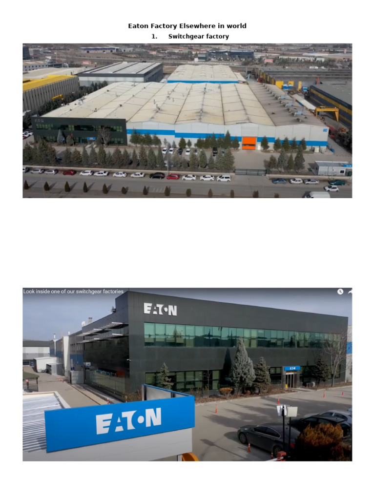 Eaton Factory Elsewhere in World | PDF