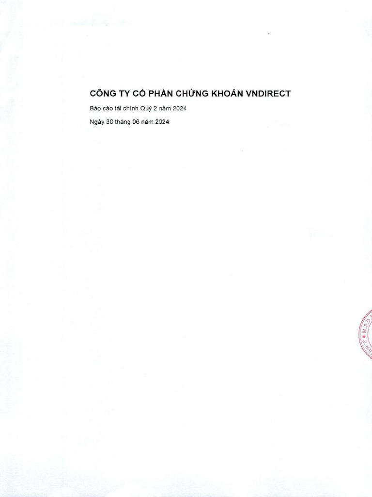 VND Bao Cao Tai Chinh Quy 2 Nam 2024 | PDF