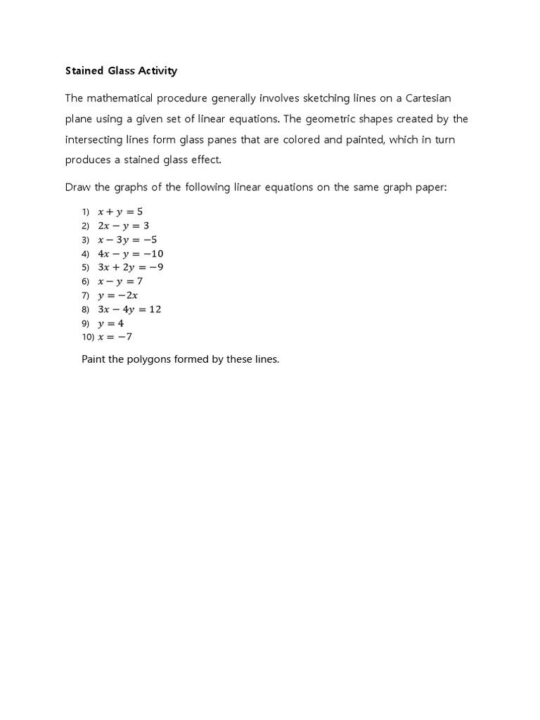 Stained Glass Activity | PDF