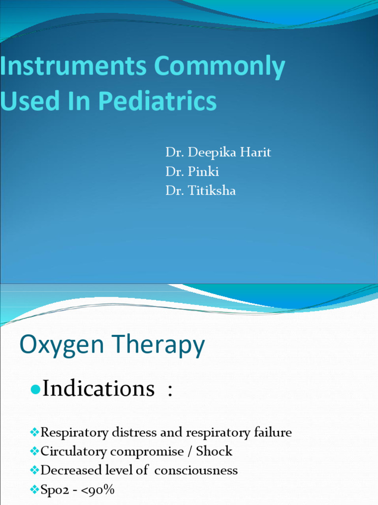 Instruments Pediatrics-1 | PDF | Intravenous Therapy | Clinical Medicine