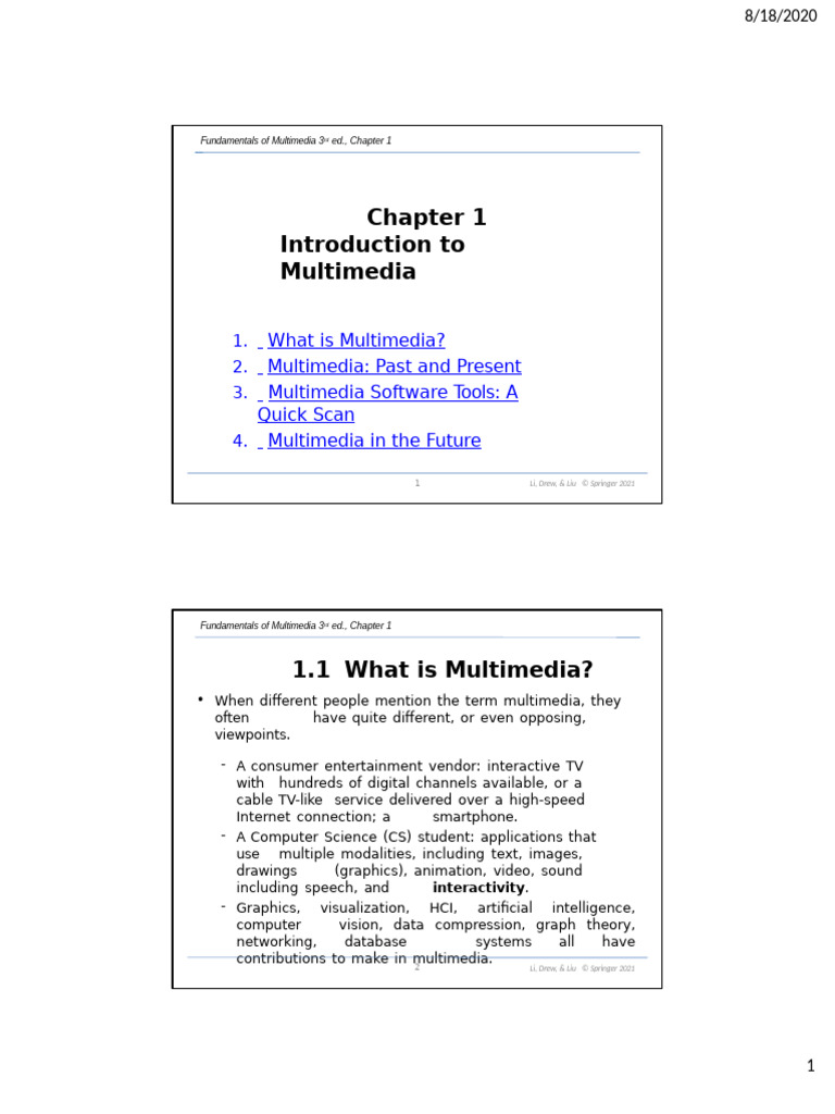 Introduction to Multimedia Concepts | PDF | Html | Xml