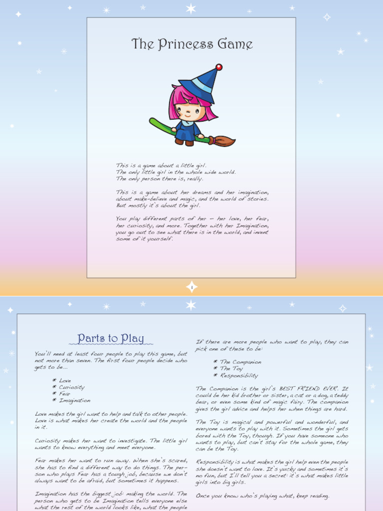 The Princess Game: Imagination Unleashed | PDF