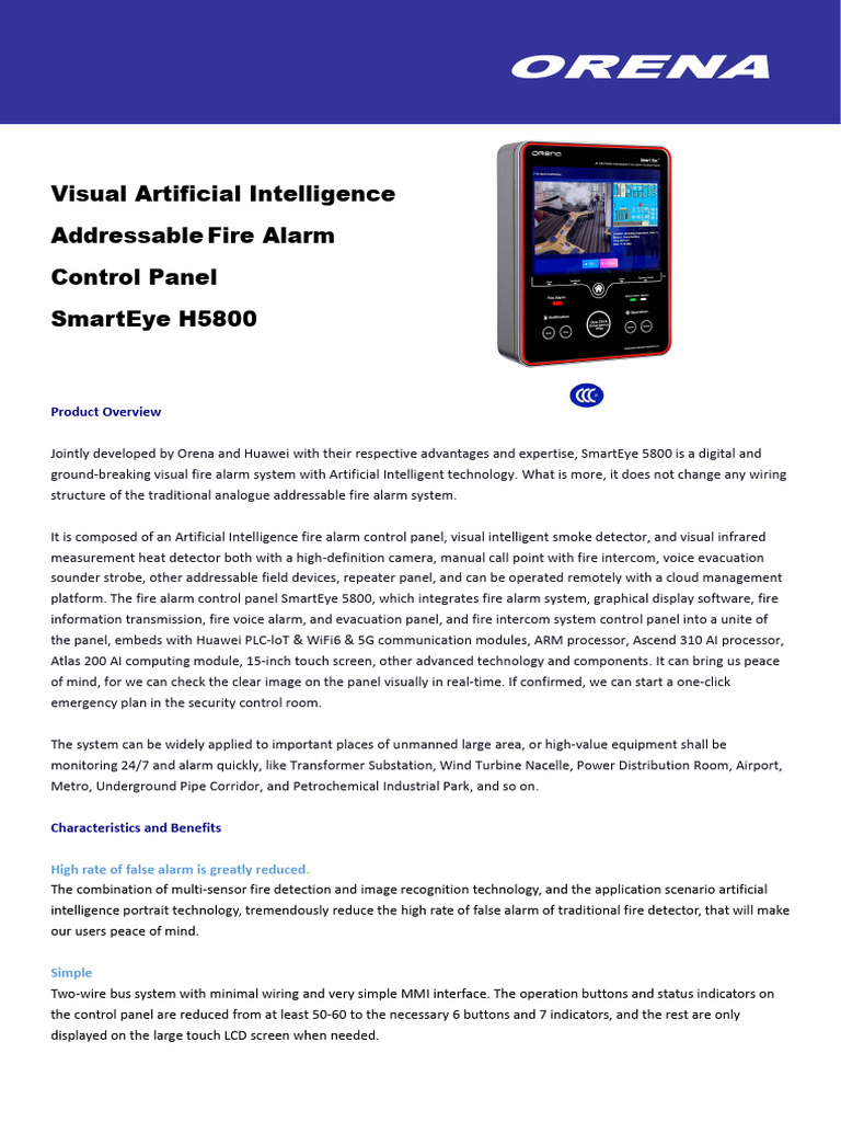 SmartEye 5800 Visual Fire Alarm System | PDF | Computer Network ...