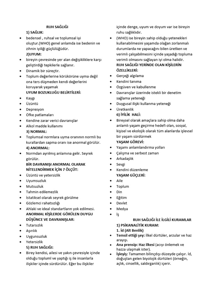 Ruh Sağliği | PDF