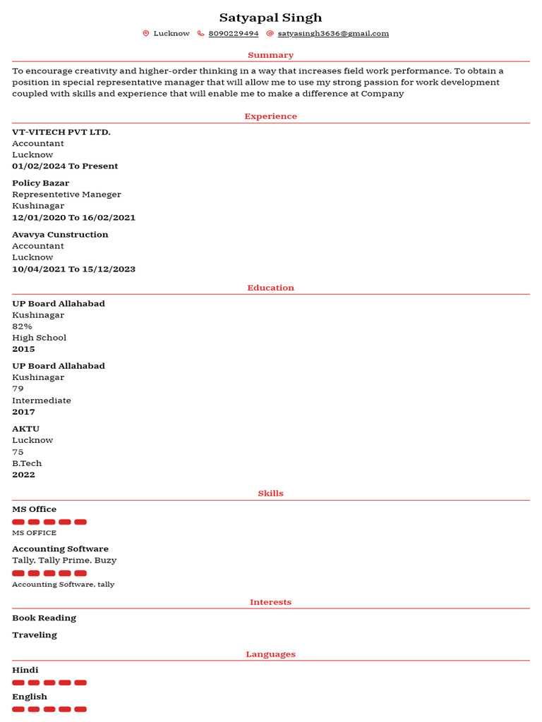 Resume Satya New | PDF