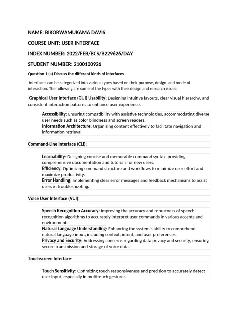 User Interface Assignment | PDF | Statistics | Virtual Reality