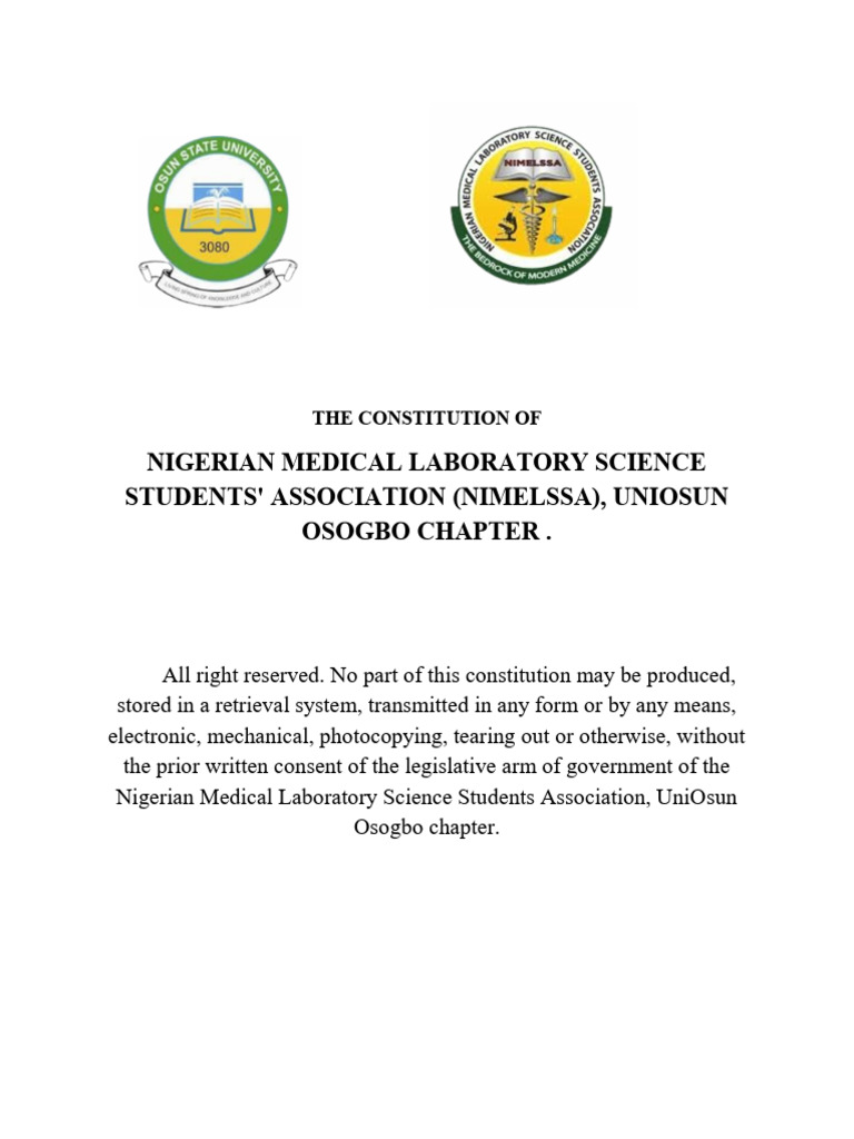 Uniosun Nimelssa Reviewed Constitution | PDF | United States Senate ...