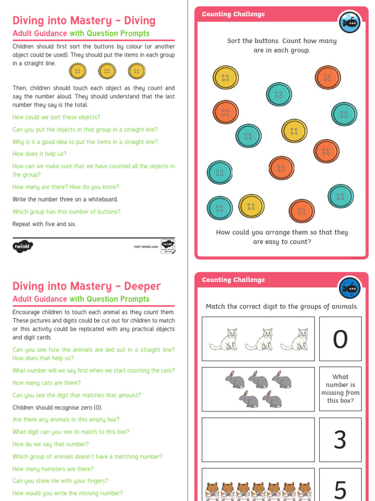 1.3b Count Objects Activity Cards | PDF