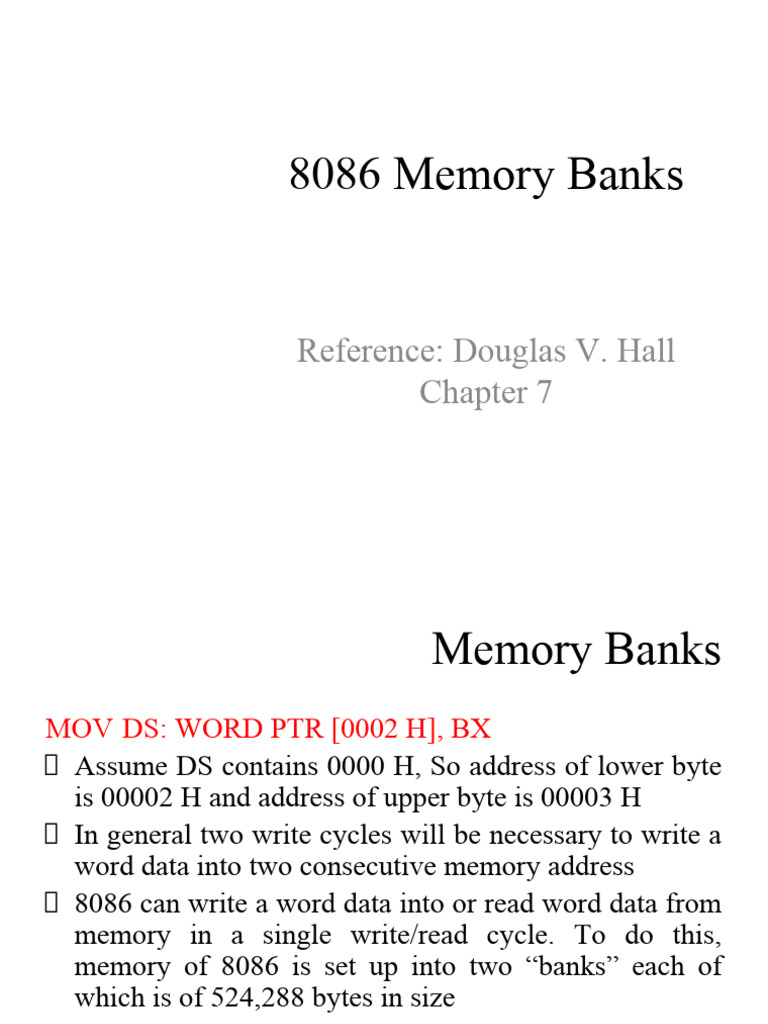 Lecture 11 (Memory Bank) | PDF | Computer Data Storage | Computer Memory