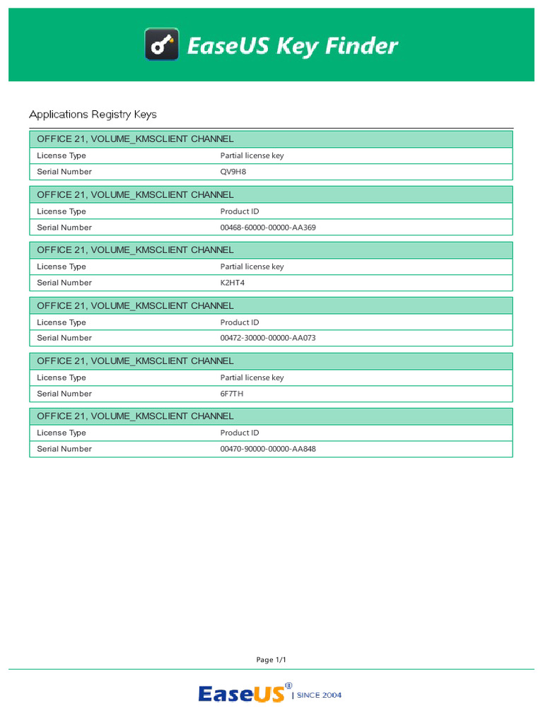 Applications - Registry - Keys - Copie | PDF