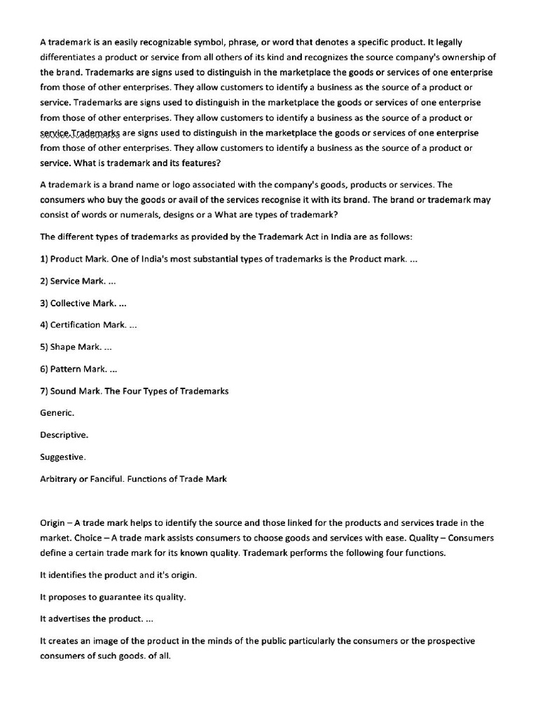 Trademark | PDF