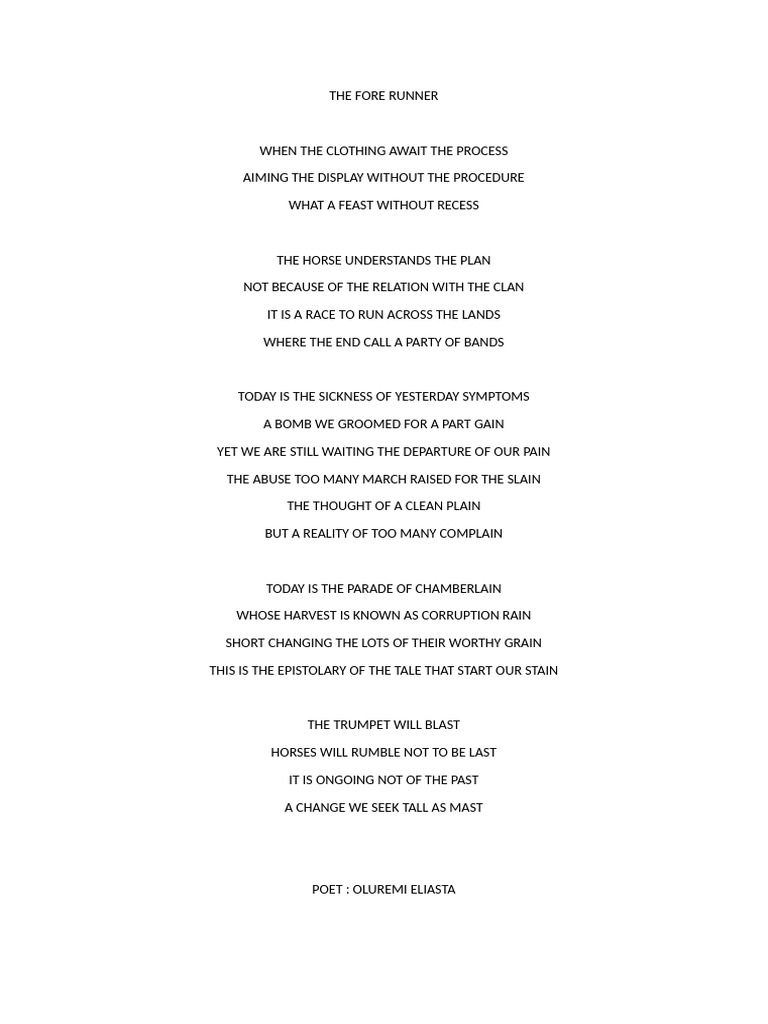 The Fore Runner | PDF