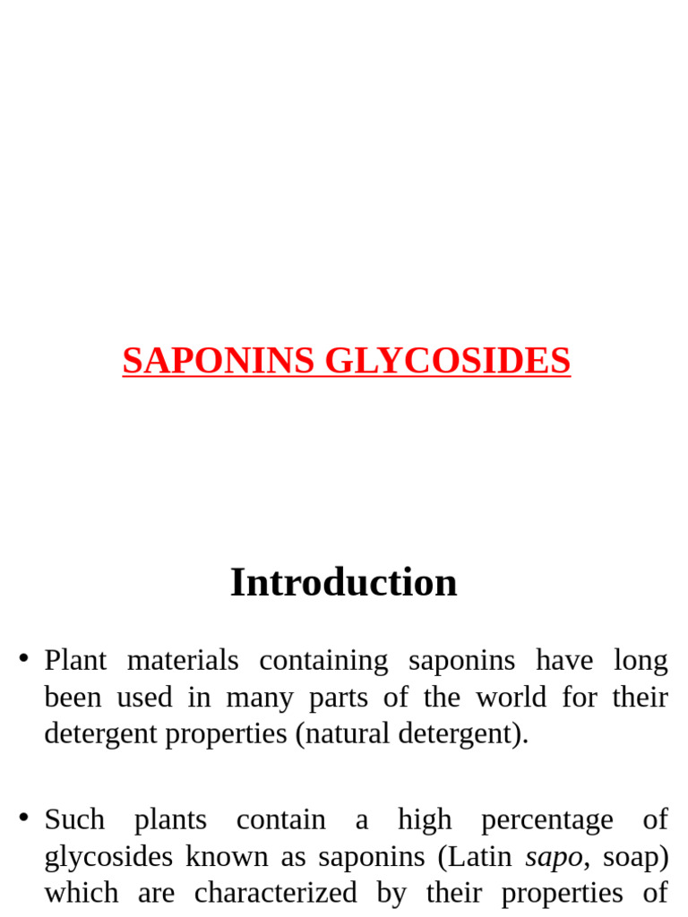 Saponin Glycosides-7 | PDF | Steroid | Organic Compounds