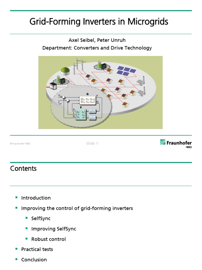 GFM Inverters in Microgrids | PDF | Distributed Generation | Power Inverter