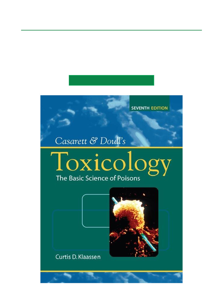 Casarett & Doull's Toxicology, 7th Edition Exclusive Download | PDF ...