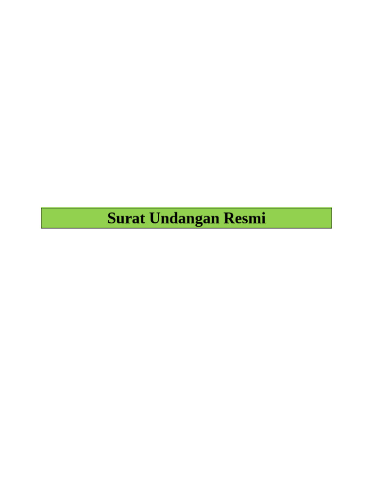 Contoh Surat Undangan Resmi Universitas | PDF