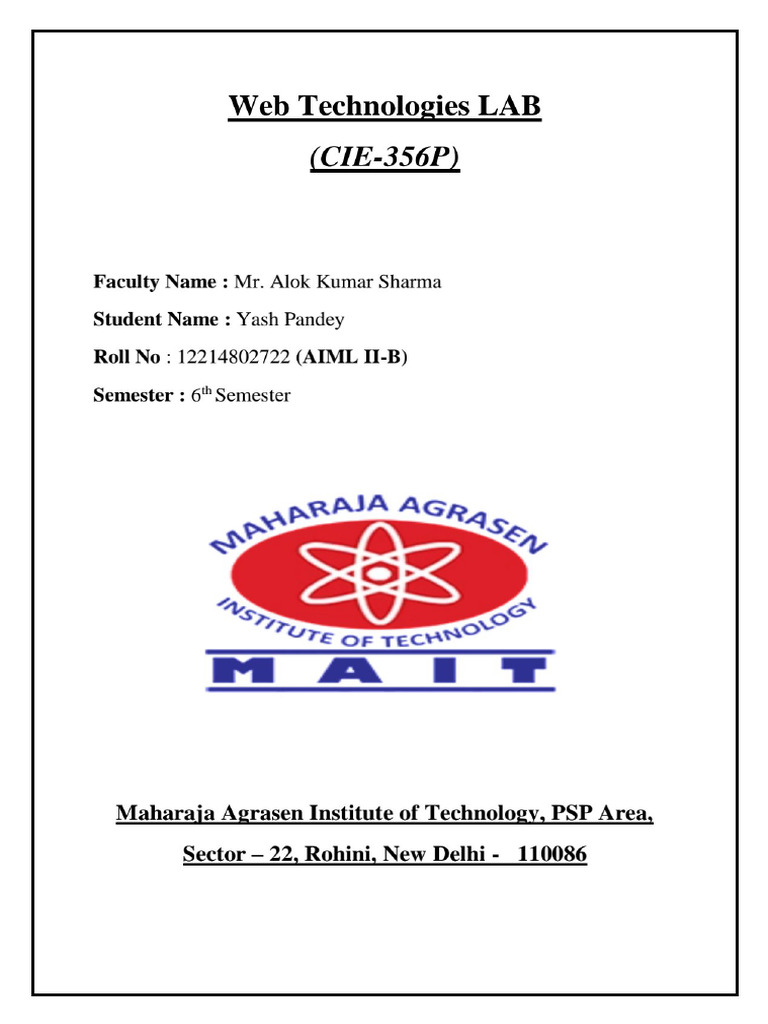 WebTech File (YashPandey122) | PDF