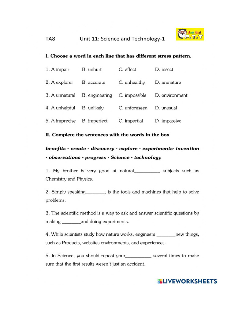 Worksheet 1997971 | PDF