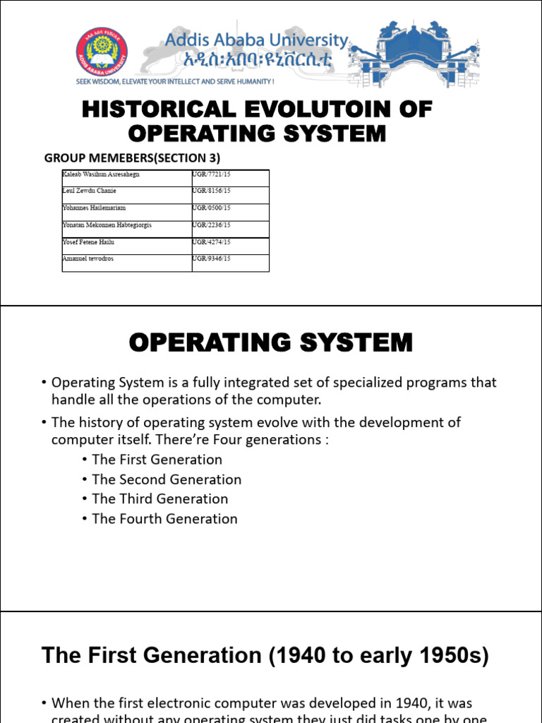 Historical Evolution of OS | PDF | Operating System | Personal Computers
