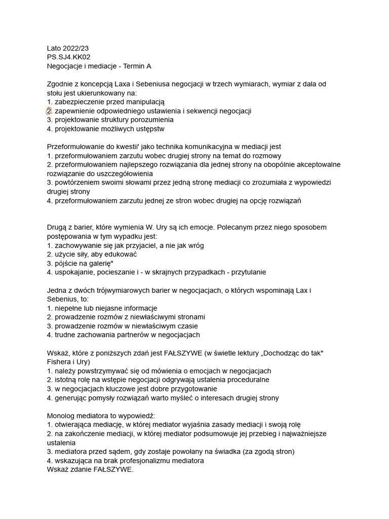 Konflikty Pytania (2) Kopia | PDF