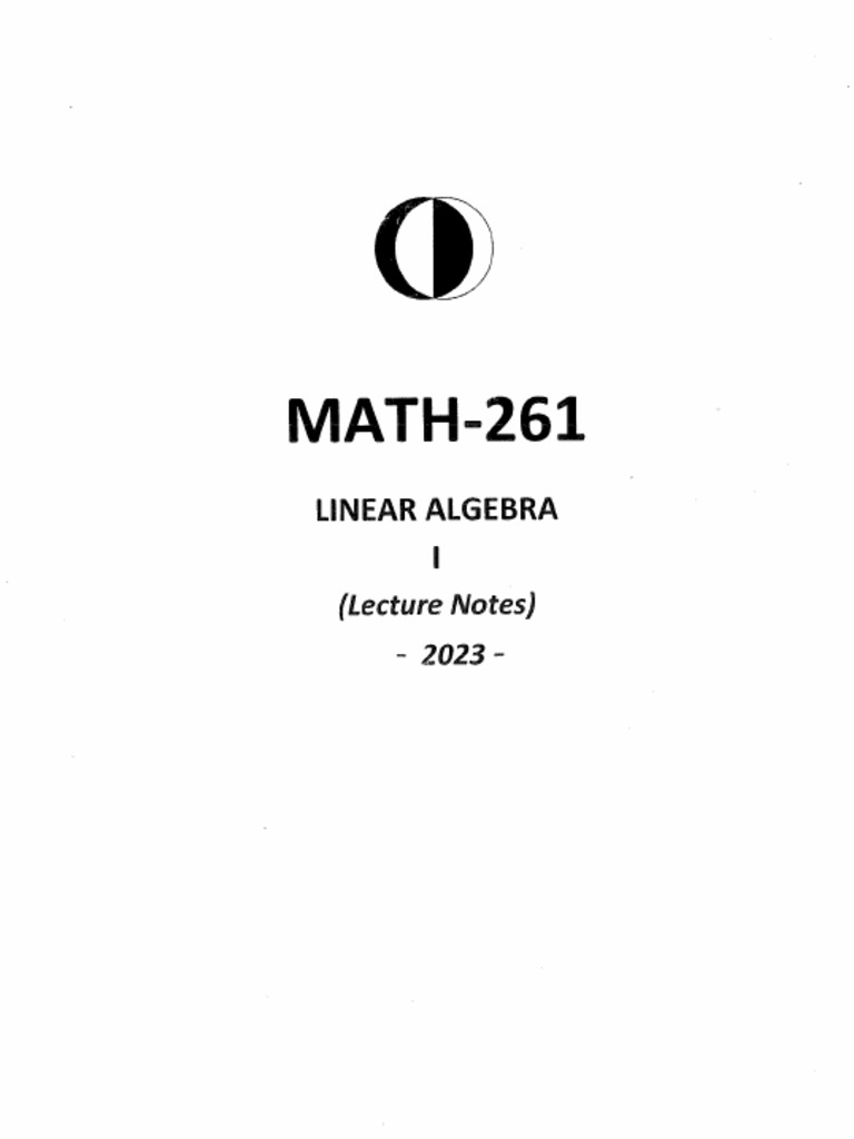 Math261 Lecturenotes | PDF