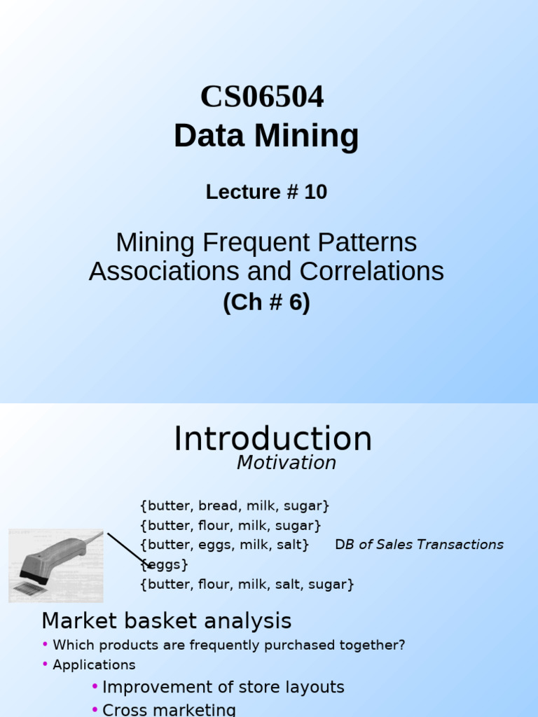 Lecture 10-Assiciation Rule Mining-I-M | PDF | Computing | Applied ...