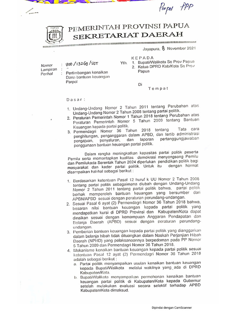 Surat Dri Setda | PDF