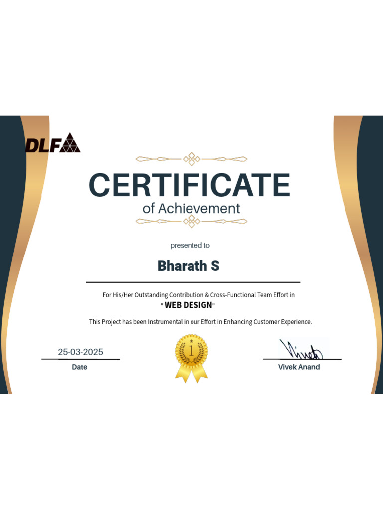 Bharath S DLF Crtification | PDF