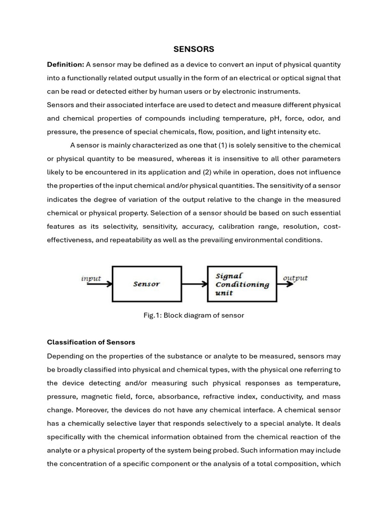 3 Chemistry of Electronic Materials-Sensor Part | PDF | Sensor | Biosensor