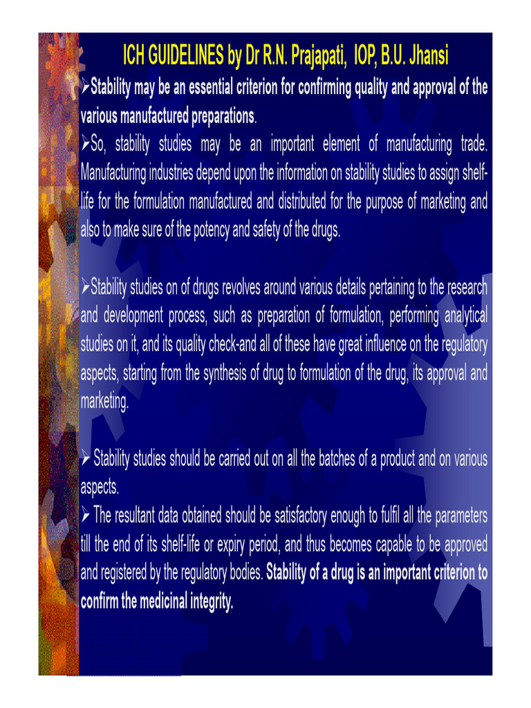 ICH Guidelines for Drug Stability Studies | PDF | Pharmacology | Health ...
