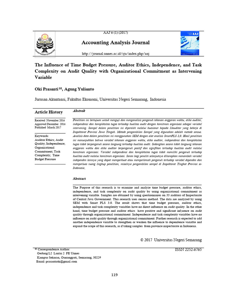 Accounting Analysis Journal | PDF | Audit | Behavior