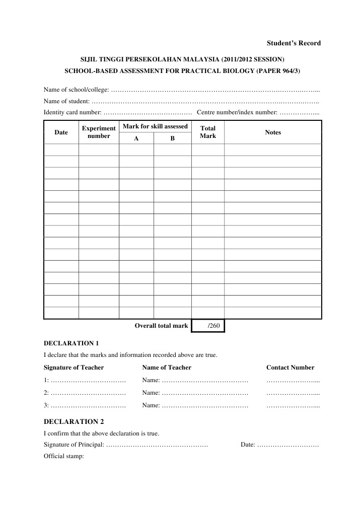 Record and Report (Forms) 2011 | PDF | Educational Assessment And ...