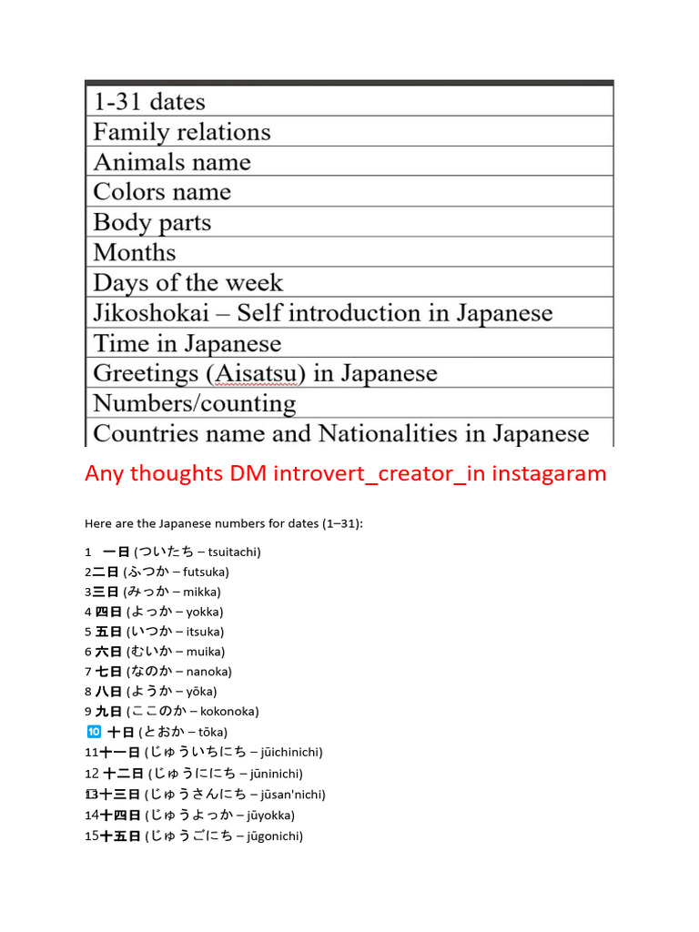 Japanese Imp Questions | PDF