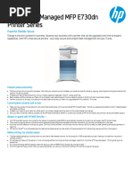 HP Laserjet Managed MFP E731Dn Printer Series: Datasheet | PDF | Image ...