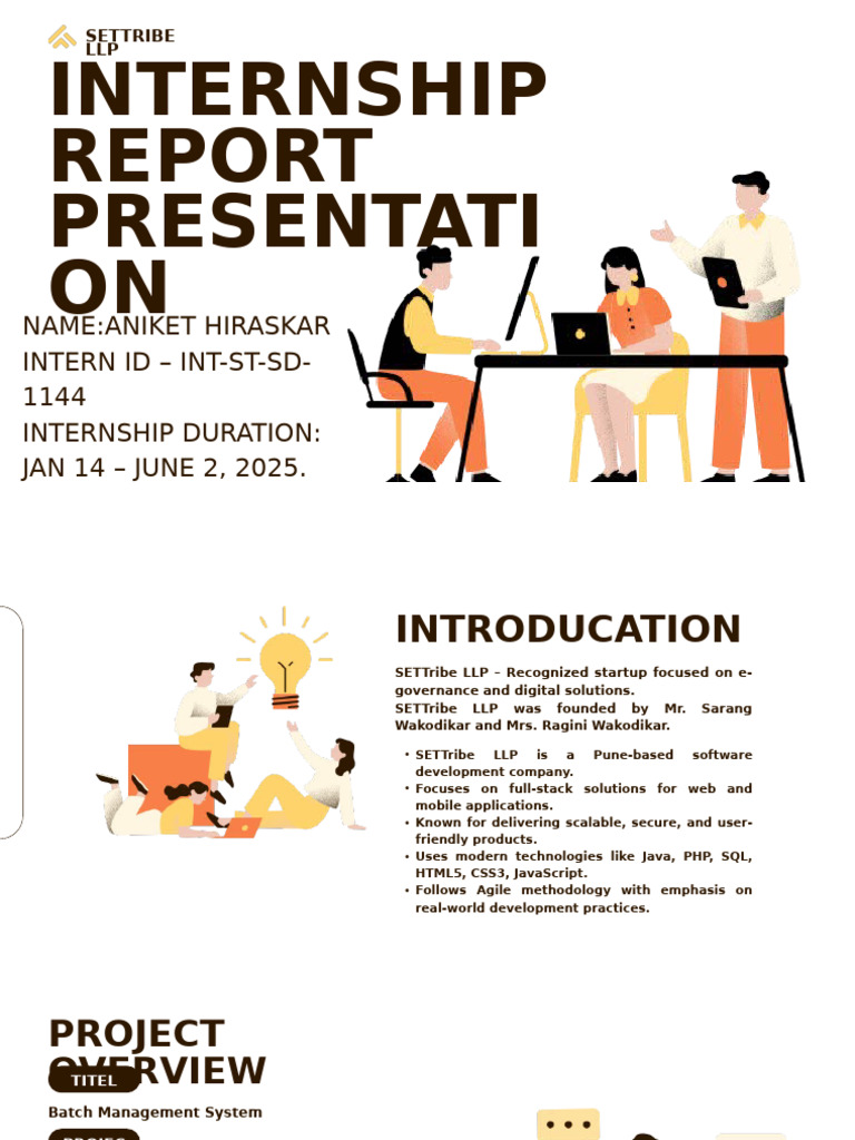 Internship Report PPT Aniket | PDF | Software Development Process | Java (Programming Language)