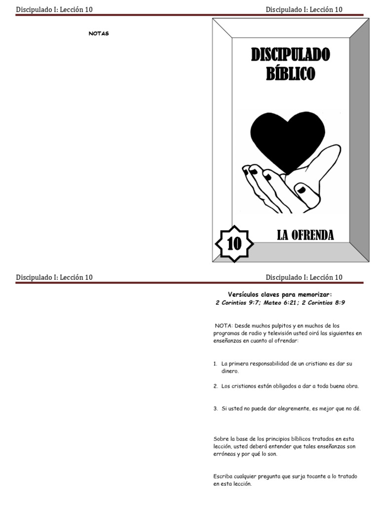 LECCIÓN 10 original | PDF | Diezmo | Iglesia cristiana