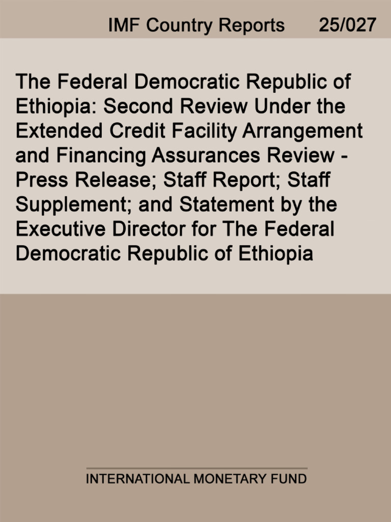 EFDRE IMF Country Report 25-027 | PDF | Monetary Policy | International ...
