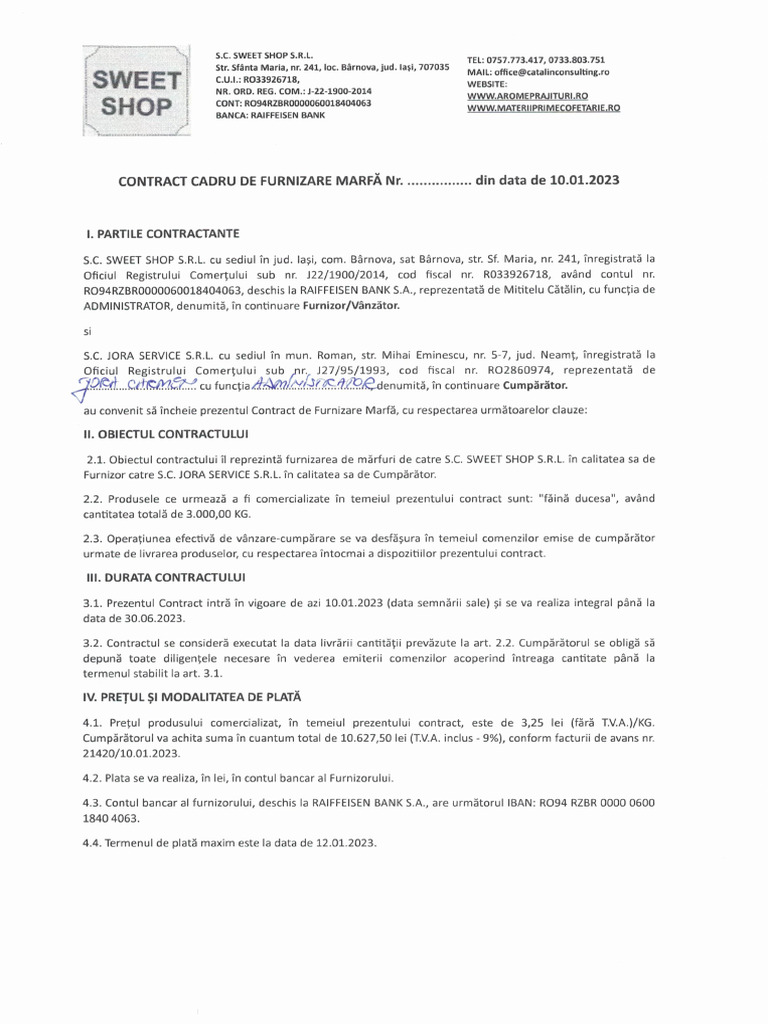 Contract Jora | PDF