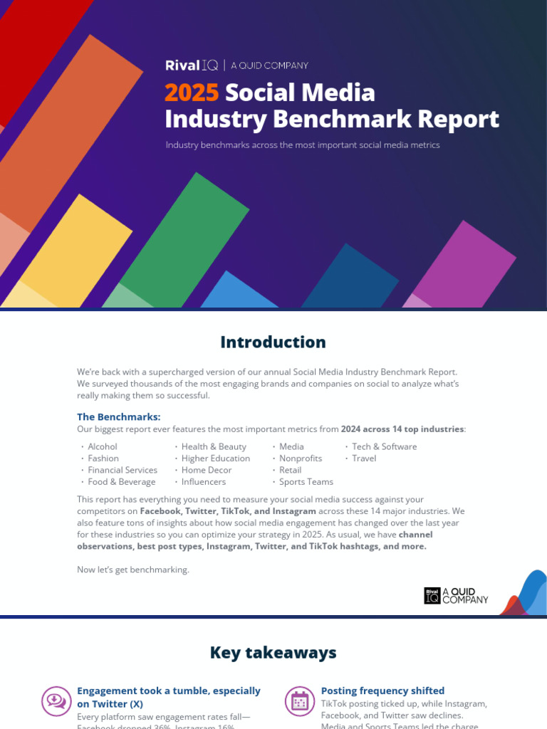 2025 Social Media Engagement Benchmarks | PDF