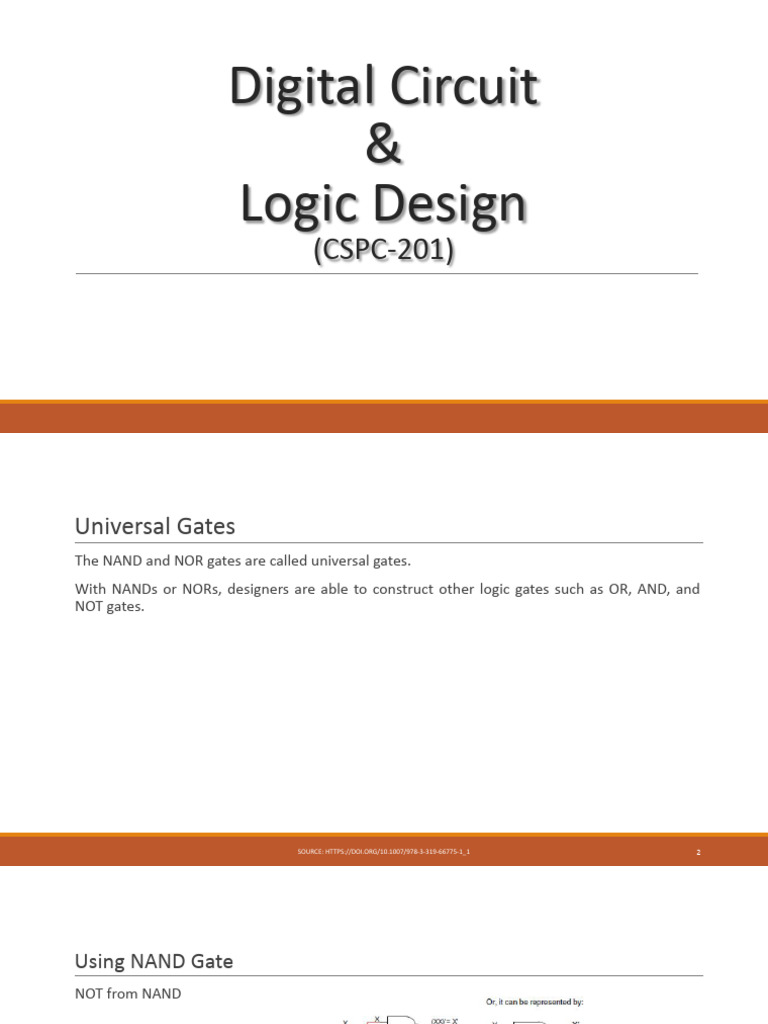 Universal Gates in Logic Design | PDF | Hardware Description Language ...