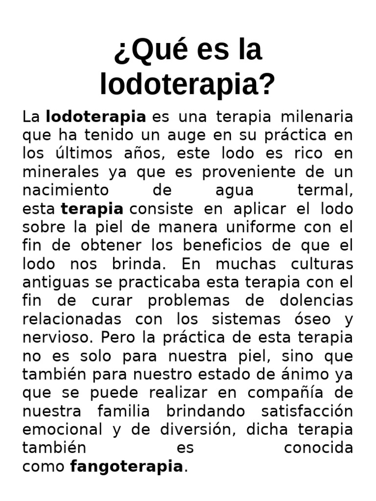 Beneficios y propiedades de la lodoterapia | PDF | Organismo ...