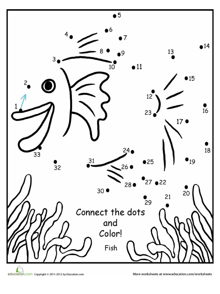 Connect The Dots Fish | PDF
