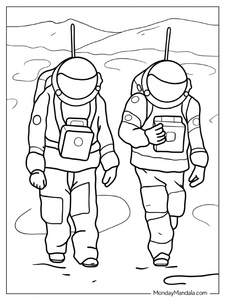 Two Astronauts Walking On Mars | PDF