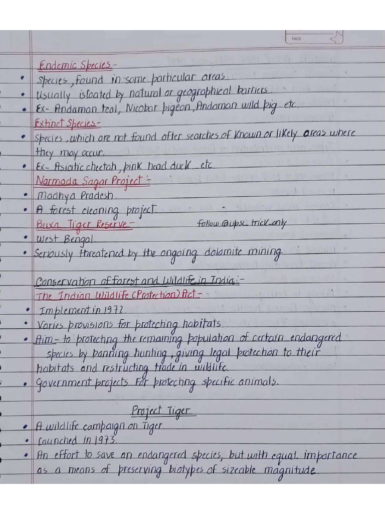 NCERT Geography Class 10 Handwritten Notes Narmada Project | PDF