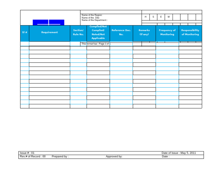 Legal Register Format #04 Template | PDF
