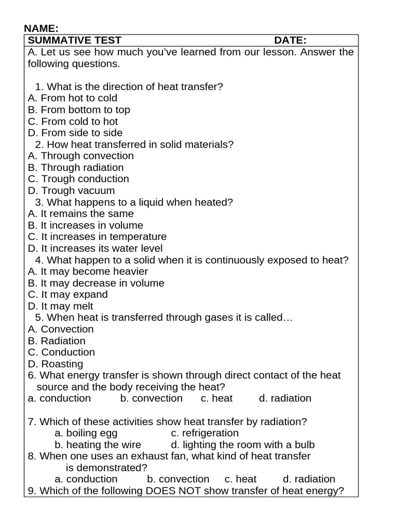 Evaluation-Heat | PDF